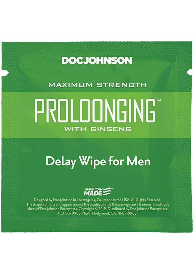 Proloonging W/ginseng Delay Wipe 10ct Pk - Feel The Vibration